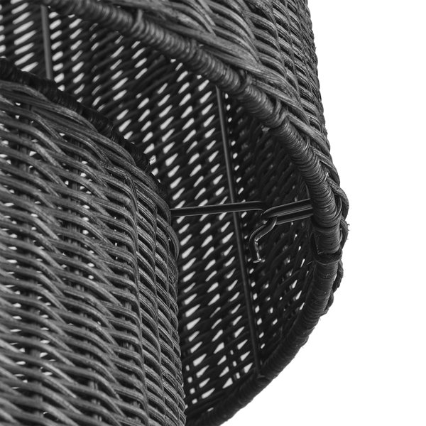 Bay Isle Home™ Akeshia 6-Light 22.44 inch Oversize Woven Rattan Black Hanging Pendant Light ...